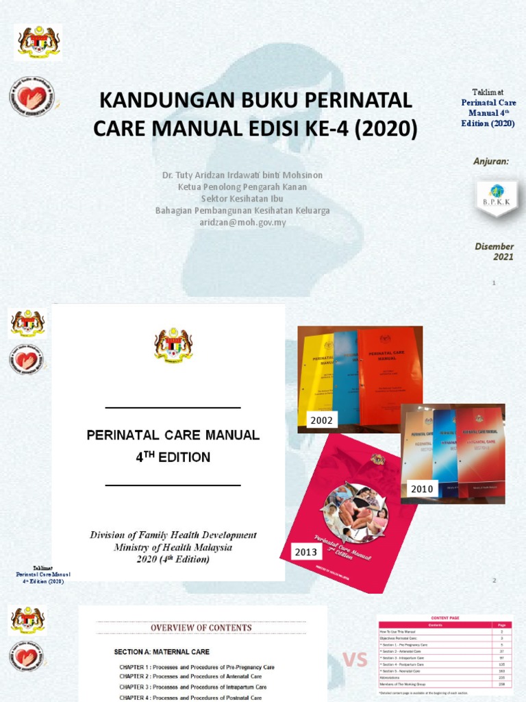 Kandungan Buku Perinatal Care Manual 4th Edition - 1jun2022 | PDF | Childbirth | Parenting