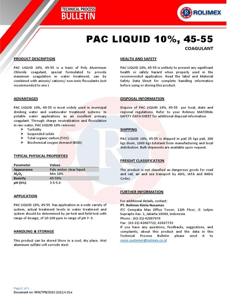 2212-02e TPB PAC Liquid 10 | PDF | Water | Water Treatment