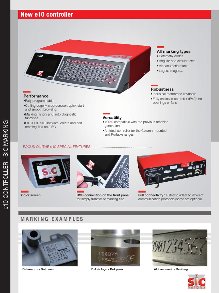 New E10 Controller: All Marking Types | PDF | Usb | Computer Keyboard