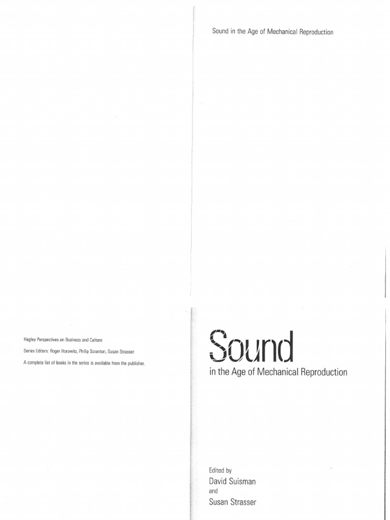 Sound in The Age of Mechanical Reproduction | PDF