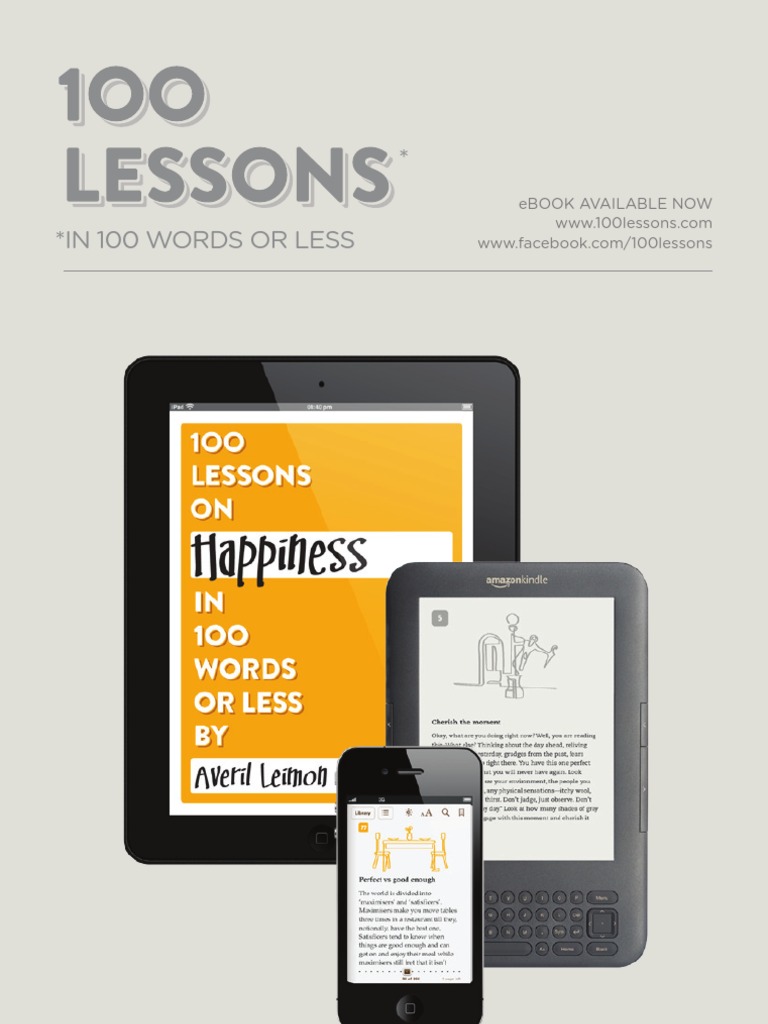 100 Lessons On Happiness in 100 Words or Less | PDF | Happiness ...