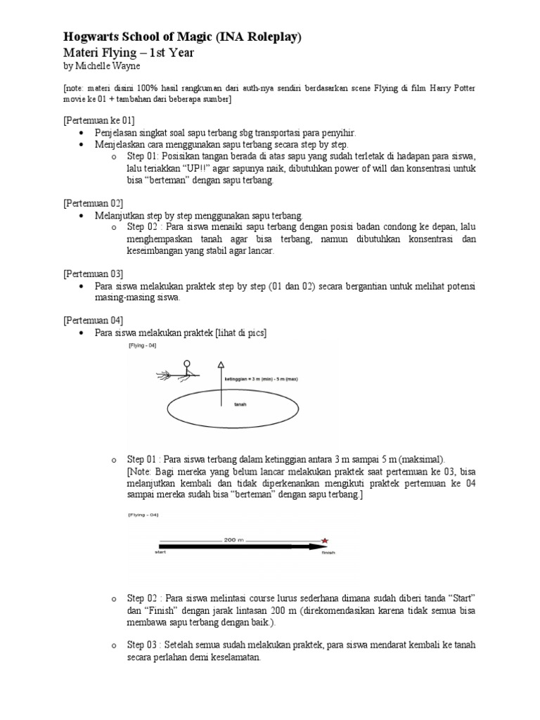 Hogwarts AU RP - Materi Flying 1st Year | PDF