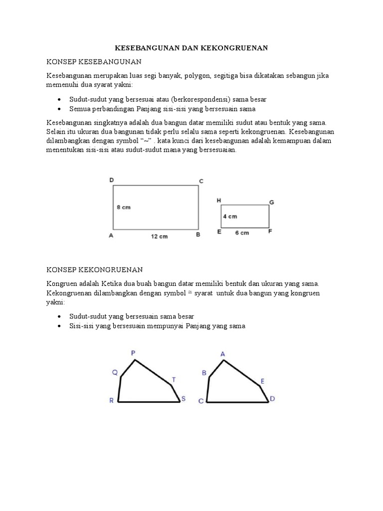KESEBANGUNAN DAN KEKONGRUENAN Kel.3 | PDF | Metode & Bahan Ajar | Sains & Matematika