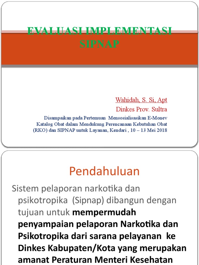Evaluasi Implementasi SIPNAP | PDF | Bisnis