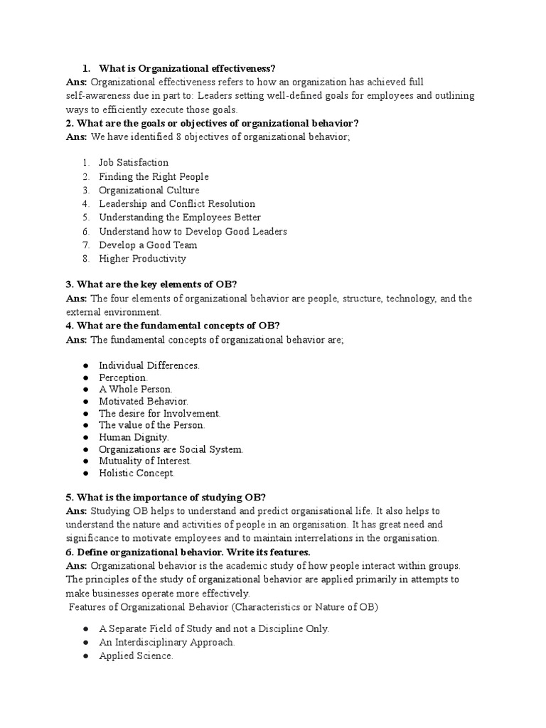 Organizational Behaviour | PDF | Decision Making | Motivation Organizational Behaviour | PDF | Decision Making | Motivation