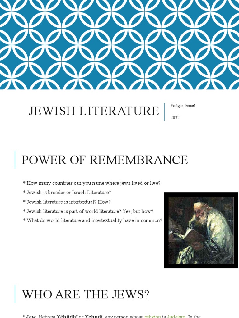 Jewish Literature 2 | PDF | Jewish Literature | Jews And Judaism