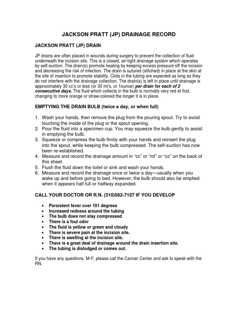 JP Drain Care | PDF | Surgical Specialties | Clinical Medicine