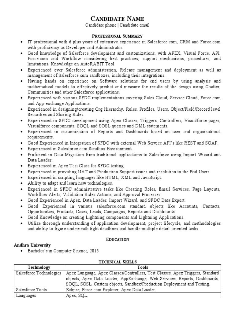 Bad Resume 2 | PDF | Databases | Object (Computer Science)