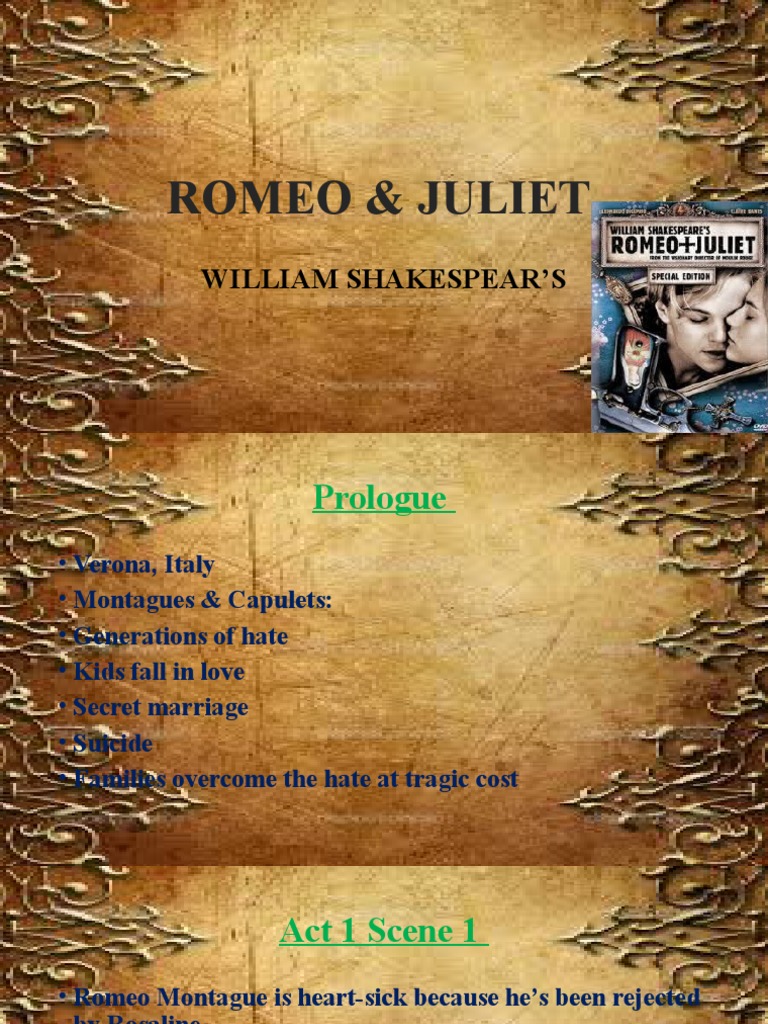 Romeo & Juliet: Act 1 Summary | PDF