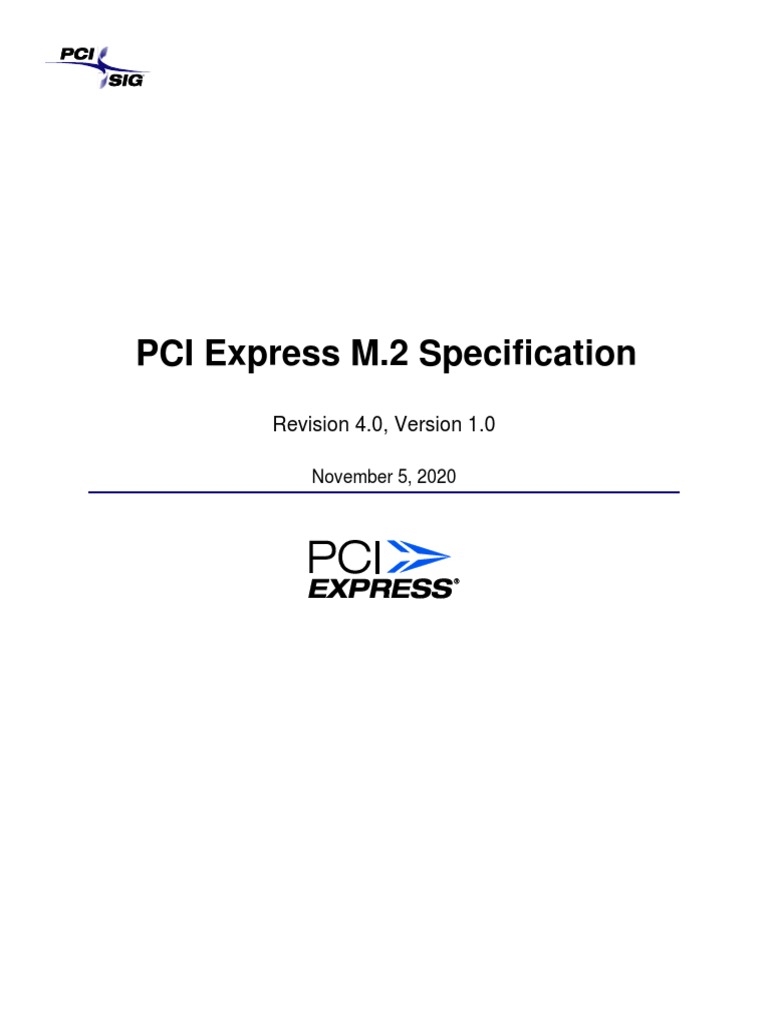 PCI Express M.2 Specification Revision 4.0, Version 1.0 | PDF ...