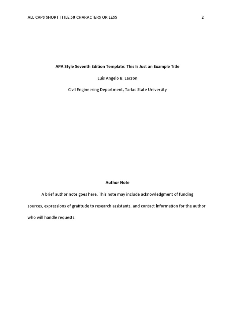 APAFormat Template | PDF | Apa Style | Paragraph