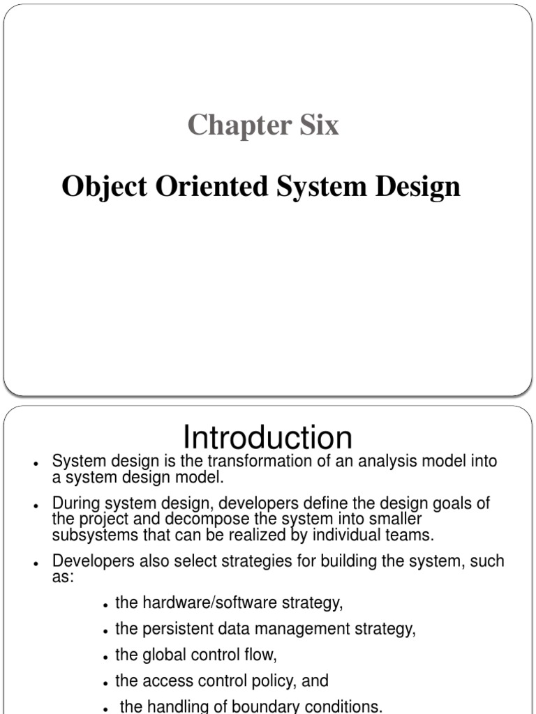 Ch 6 Object Oriented System Design Pdf Object Computer Science Class Computer 2764