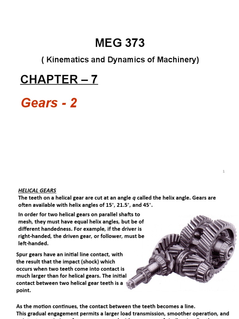 Chap-7Gear 2 | PDF | Gear | Helix