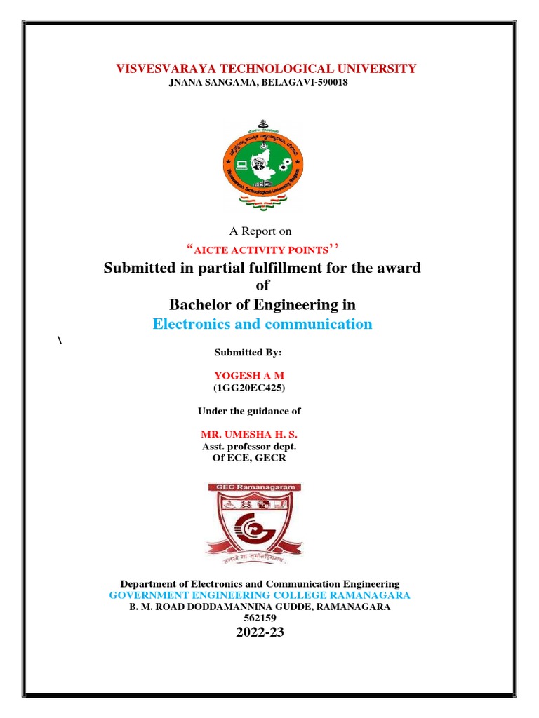 Activity Cover Page Yogesh Final | PDF