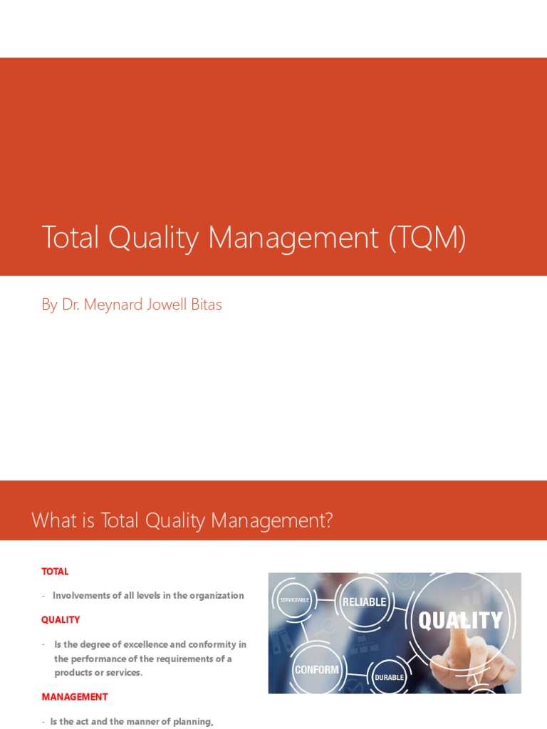 TQM Lesson 1 | Download Free PDF | Quality Management | Quality (Business)