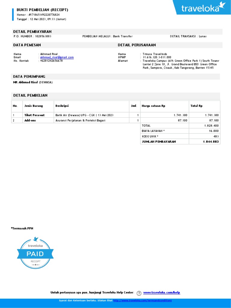 Invoice Pembelian | PDF