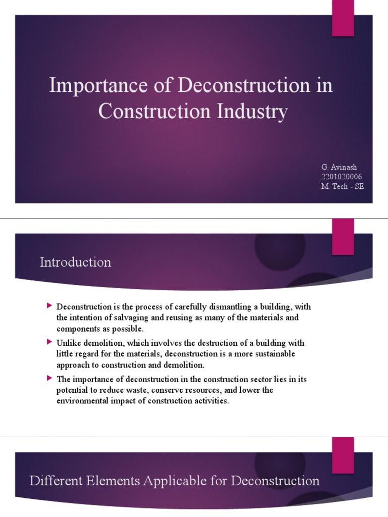 Importance of Deconstruction in | PDF | Waste | Green Building