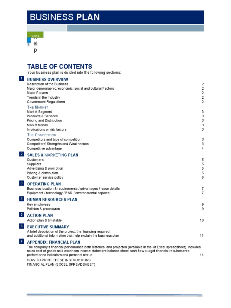 1 - Blank Business Plan Template BS MM | PDF | Marketing | Business