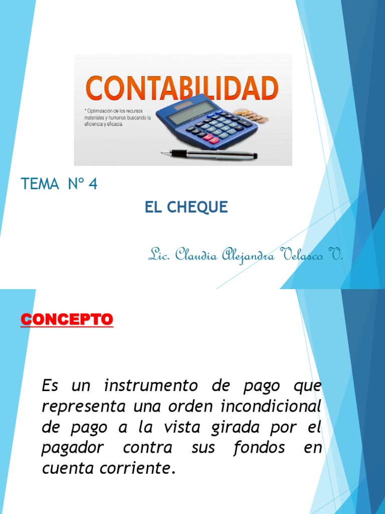 Tema N 4 El Cheque 2022 | PDF