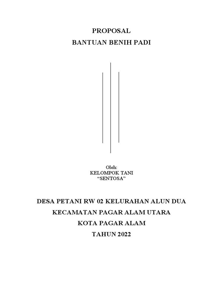 Proposal Bantuan Benih Padi 2022 | PDF | Teknologi & Rekayasa