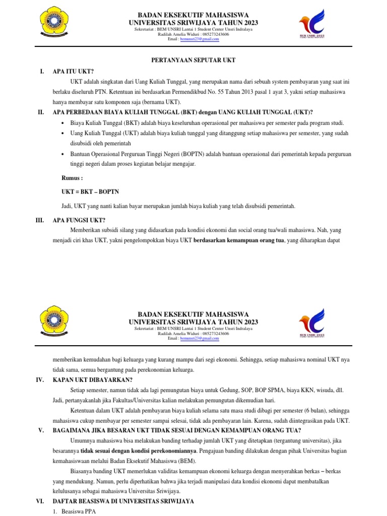 Pertanyaan Seputar Ukt | PDF