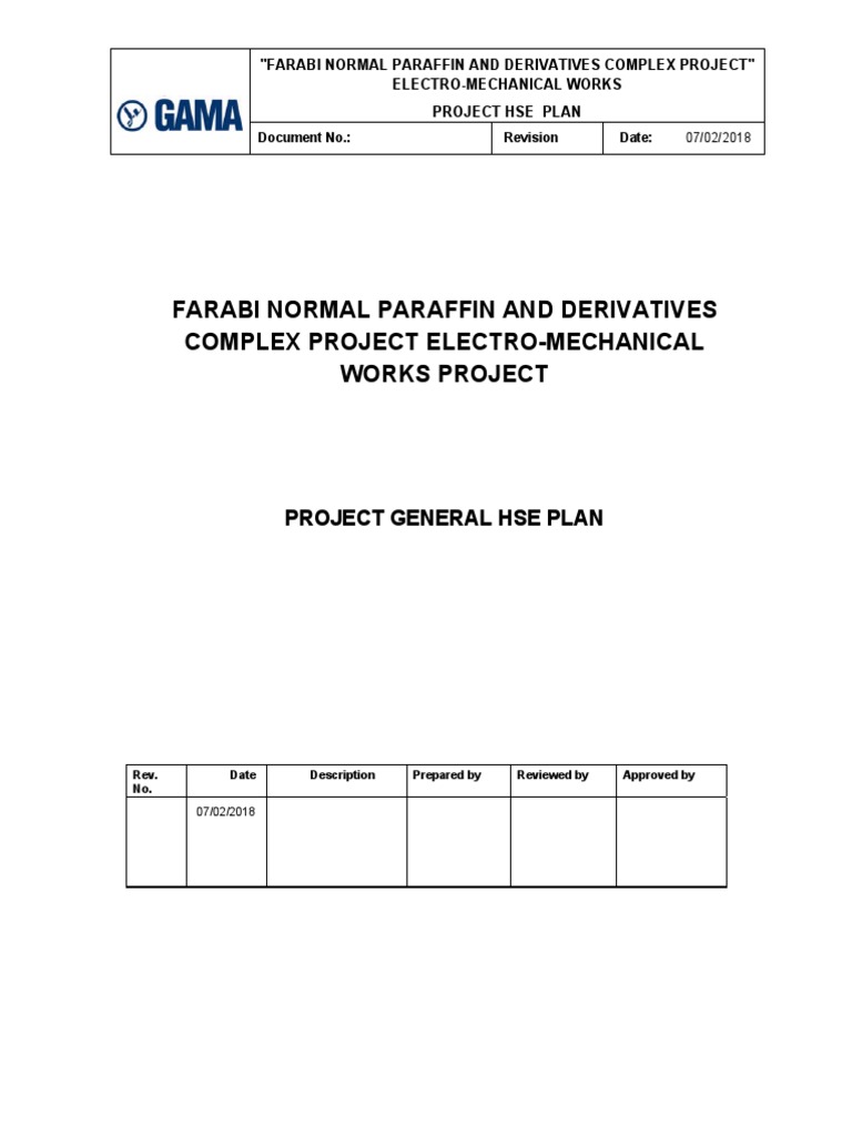 15.0 Preliminary HSE Plan | PDF | Occupational Safety And Health | Safety