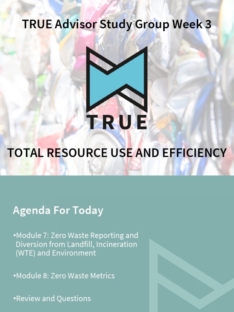 TRUE Advisor Modules 7 & 8 | Download Free PDF | Waste | Ton