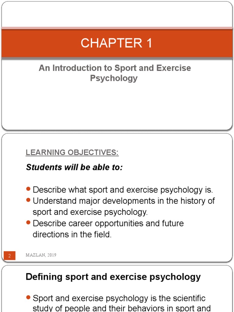 Topic 1 - An Introduction To Sport and Exercise Psychology | PDF ...