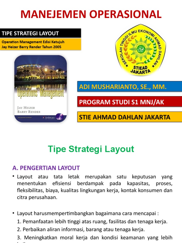 Tipe Strategi Layout dalam Manajemen Operasional | PDF | Bisnis | Seni