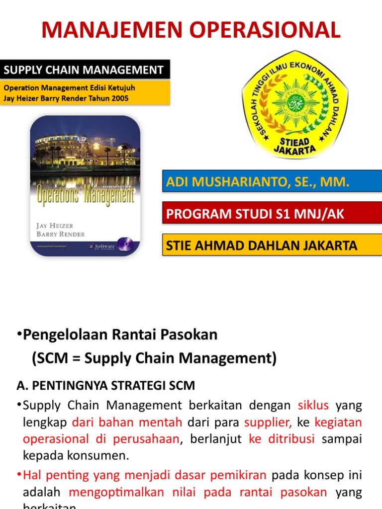 Bab 7 Supply Chain Management | PDF