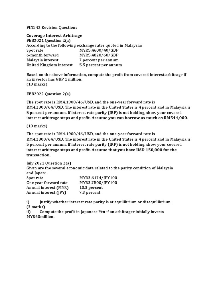 FIN542 Revision 1 Question.docx | PDF | Option (Finance) | Exchange Rate