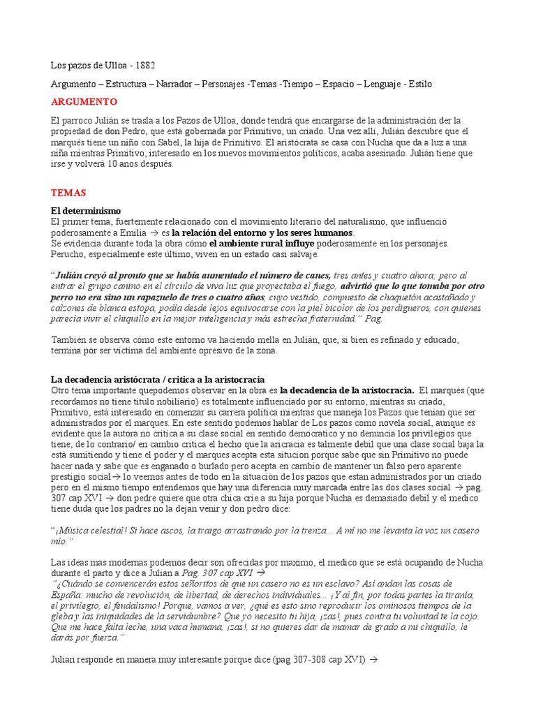 3 Ficha Los Pazos de Ulloa 1886 | PDF | Novela negra, policíaca y ...