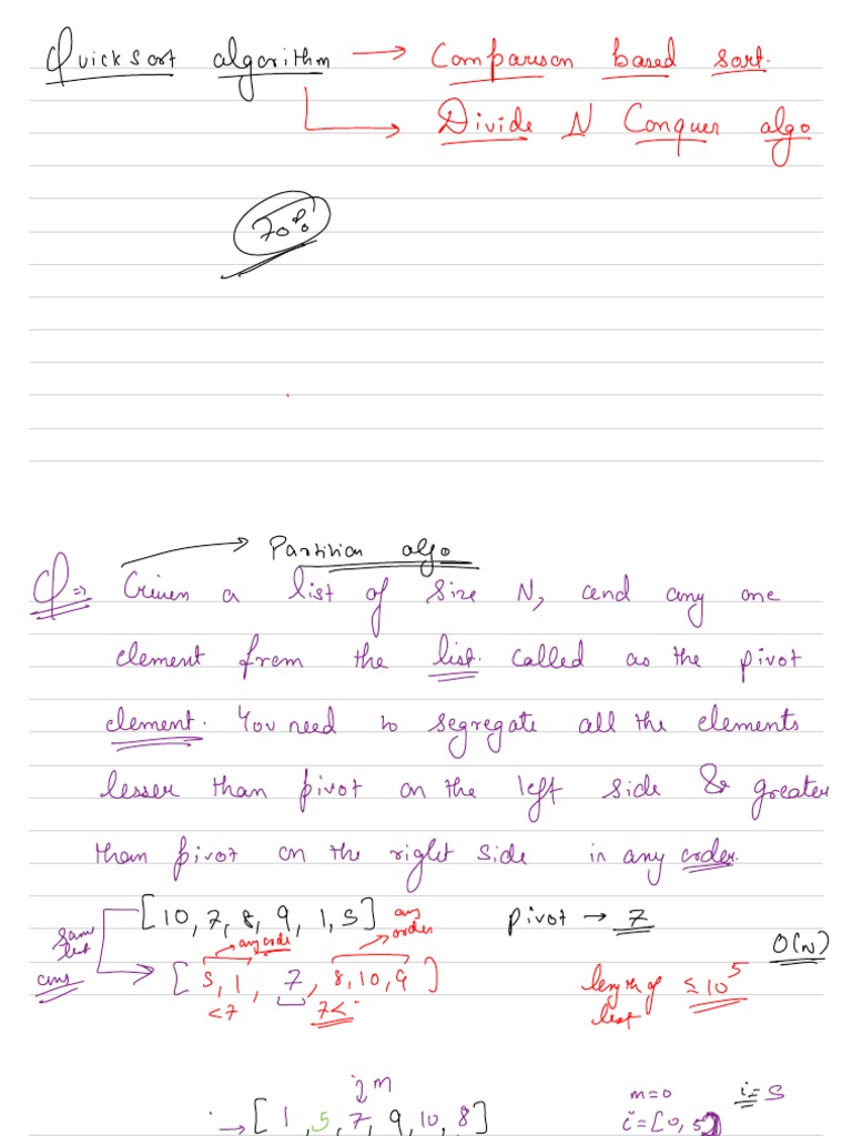 Quick Sort | PDF | Applied Mathematics | Algorithms And Data Structures Quick Sort | PDF | Applied Mathematics | Algorithms And Data Structures