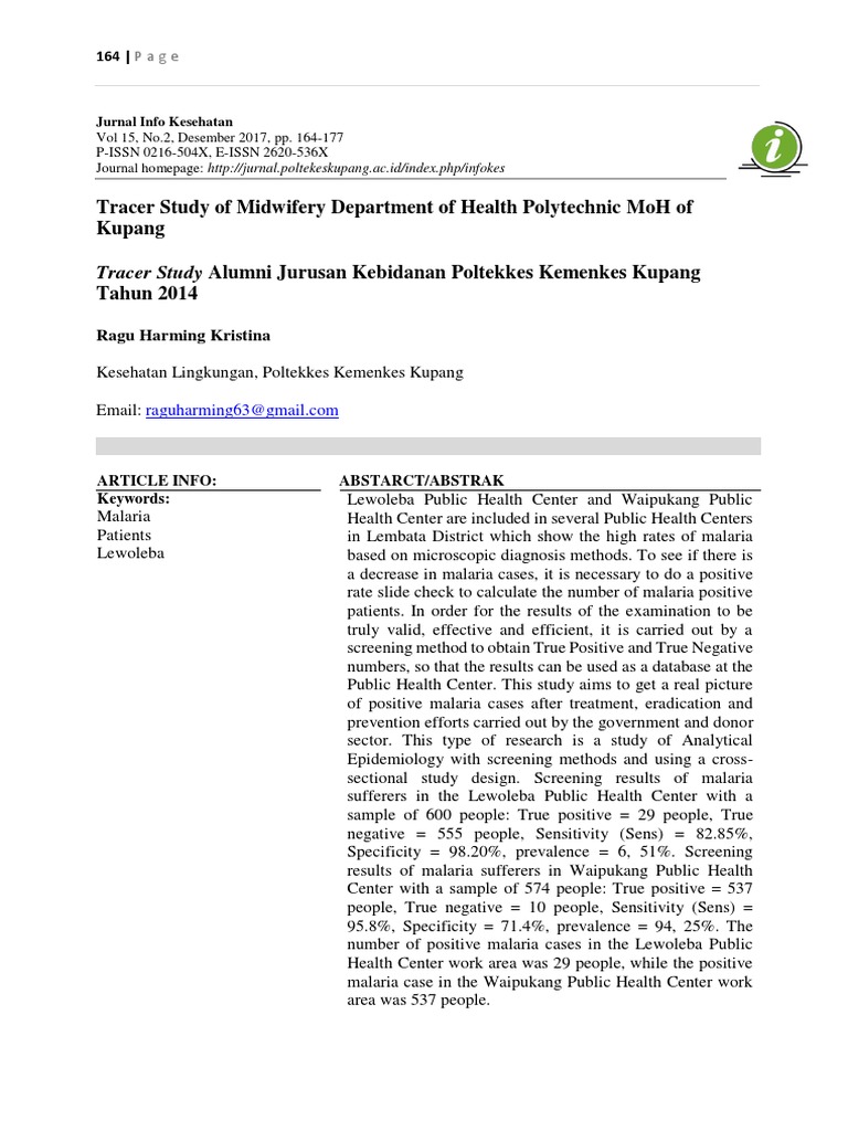 Malaria 1 | PDF | Sensitivity And Specificity | Public Health