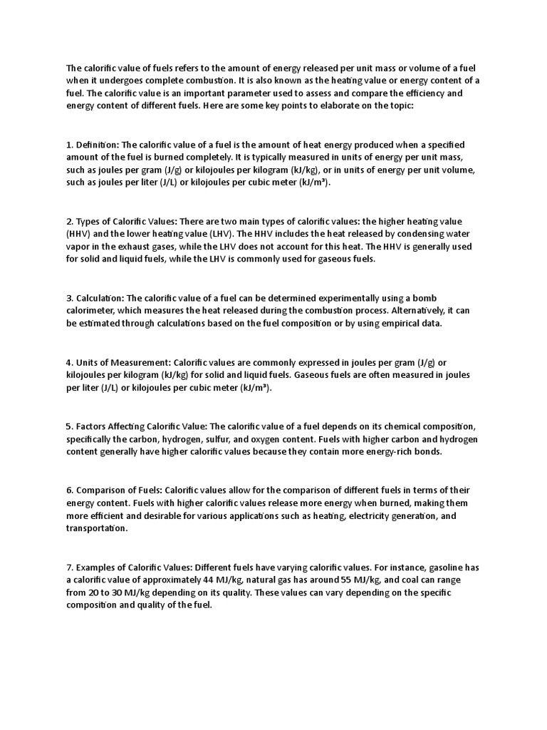 Calorific Value Report | PDF | Physical Sciences | Metrology