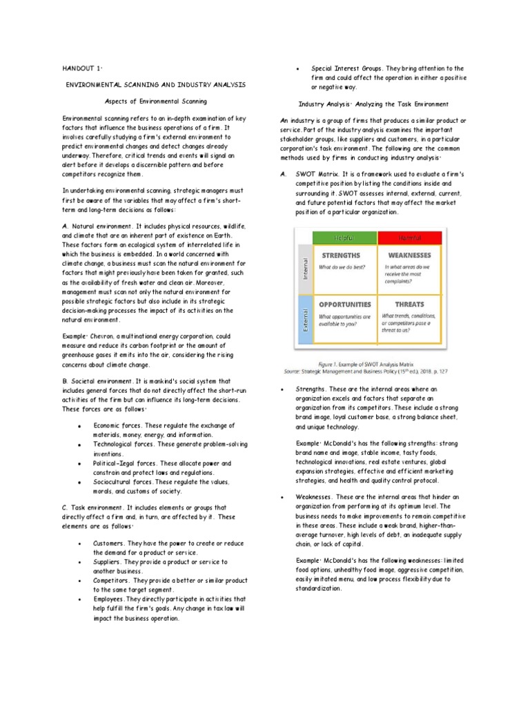 Handout 1&2 Strategy | PDF | Strategic Management | Goal