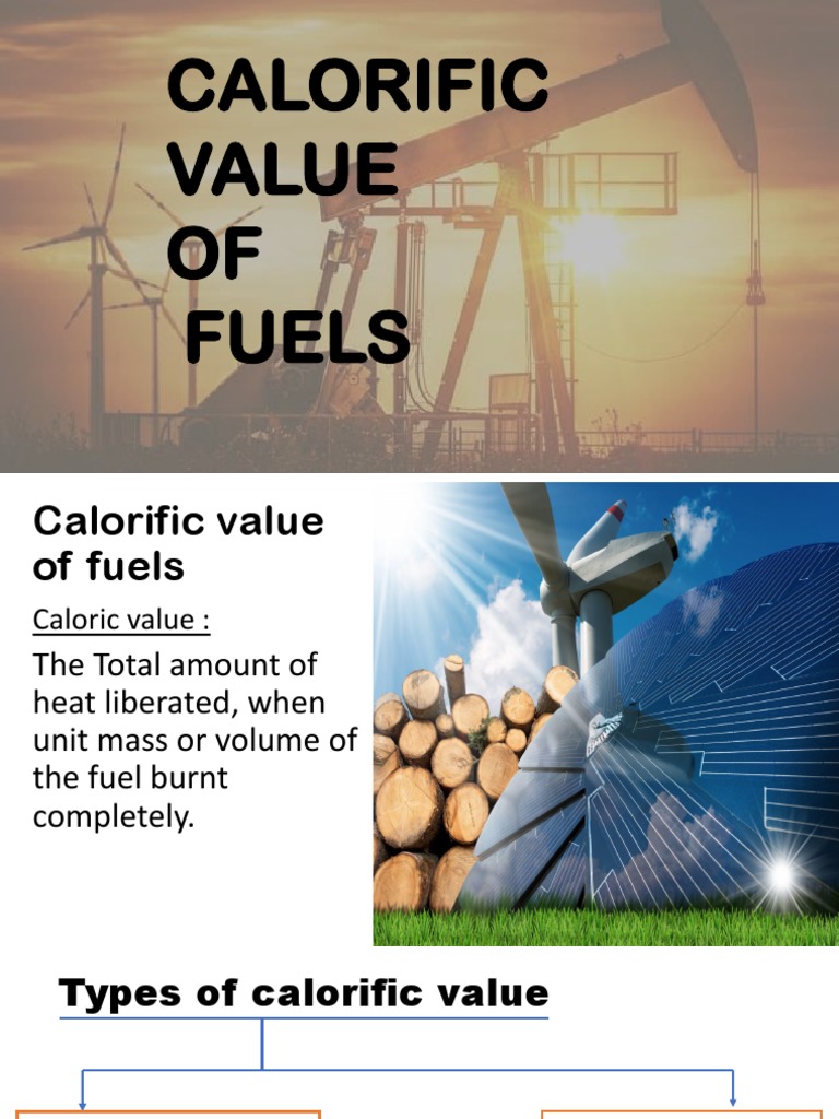 Calorific Value OF Fuels | PDF | Calorie | Fuels