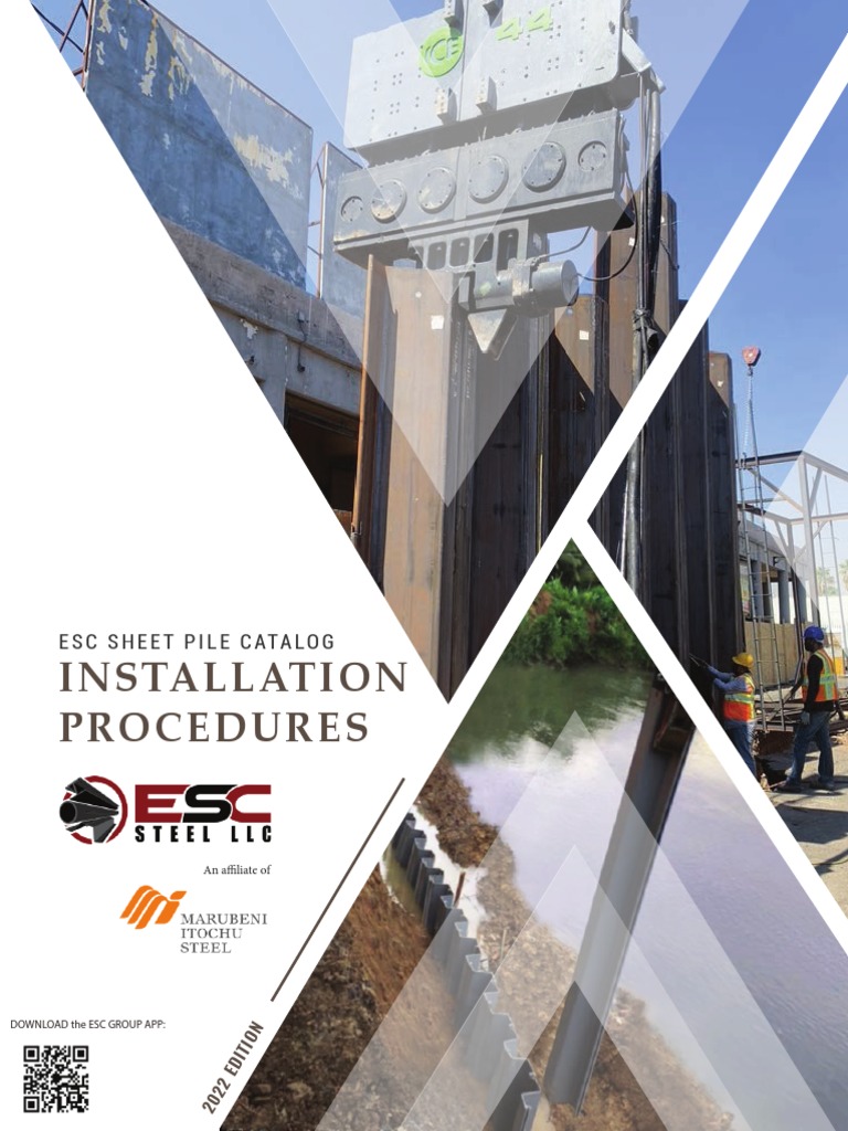 Sheet Pile Installation Manual - ESC Steel | PDF | Deep Foundation ...