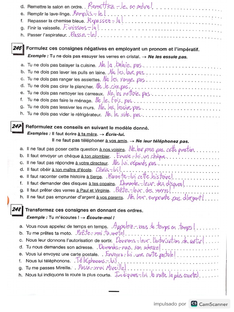 Impératif À La Négative, Pronom - p80 | PDF