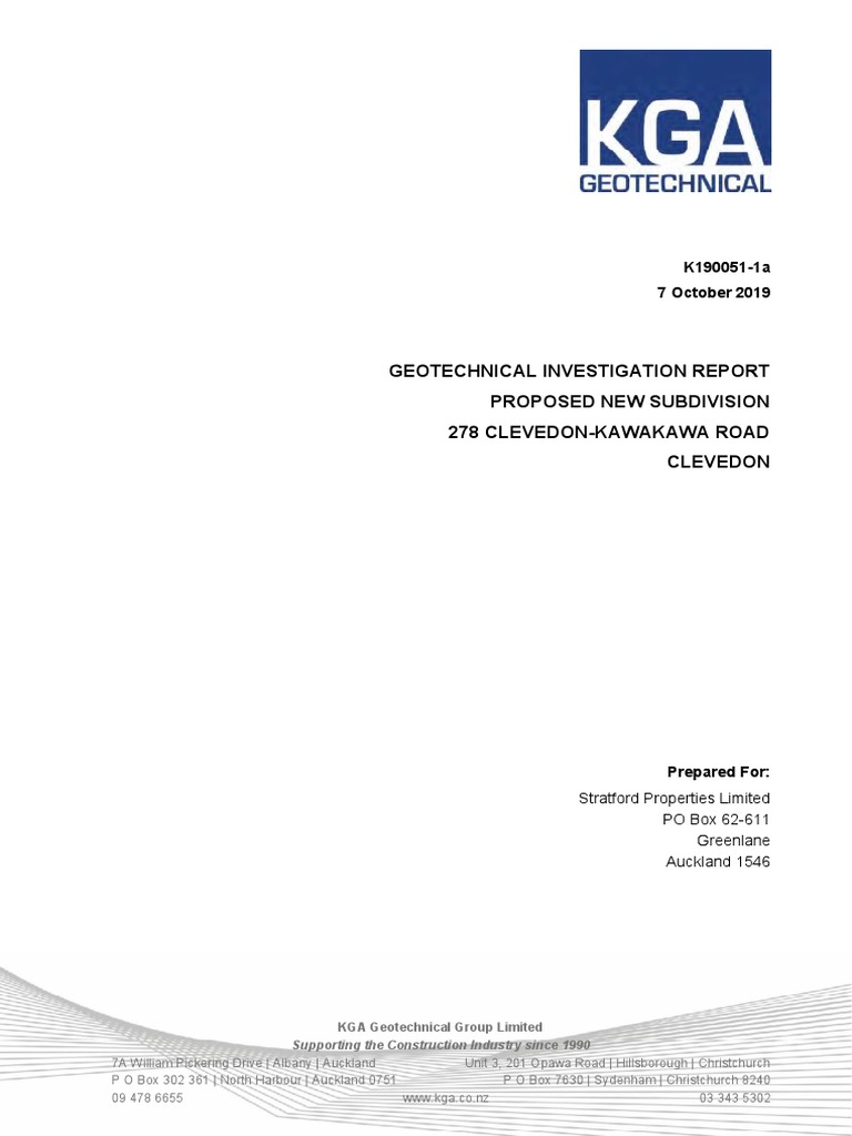 Pc 45 Appendix 4 Geotechnical Investigation Report Pdf Geotechnical