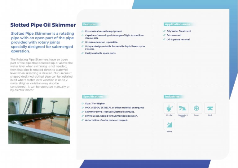 Slotted Pipe Oil Skimmer | PDF