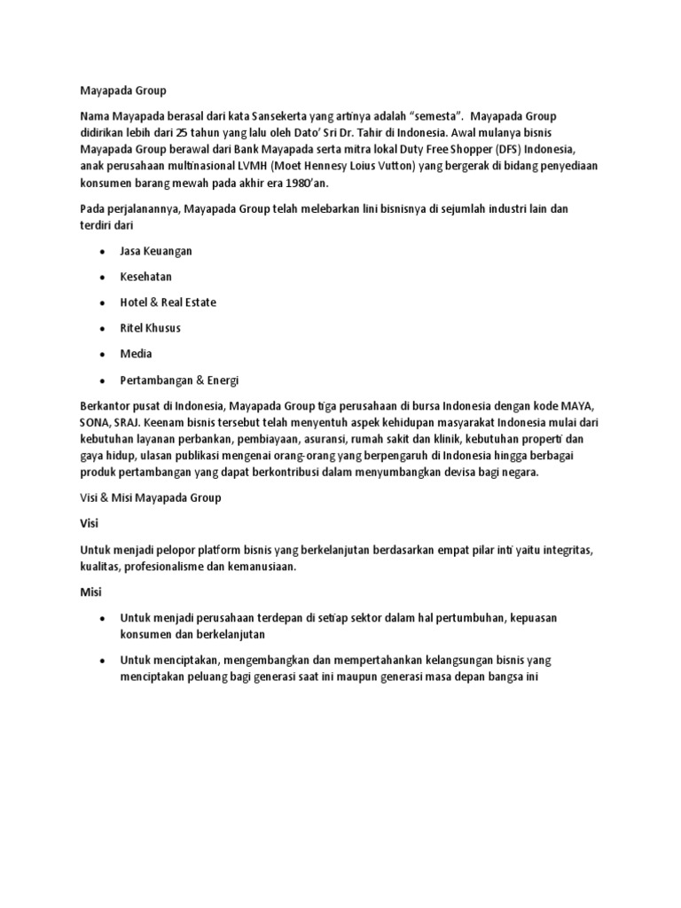 Mayapada Group | PDF