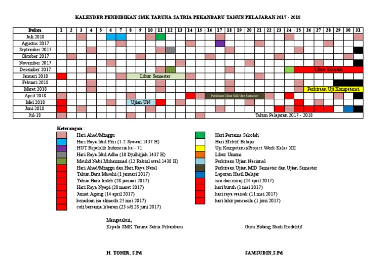 Kalender Pendidikan 2016 - 2017 | PDF