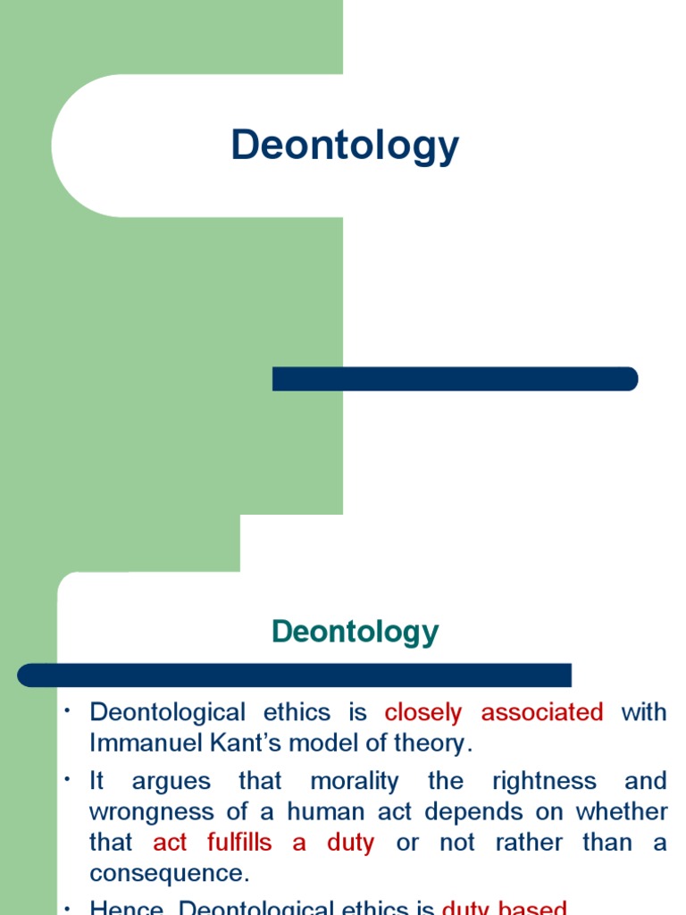 Kant's Deontological Ethics Overview | PDF | Immanuel Kant ...