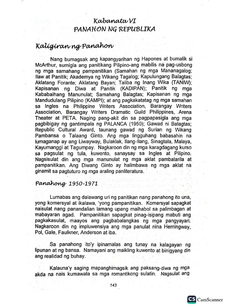 KABANATA 6 Panitikang Panlipunan | PDF