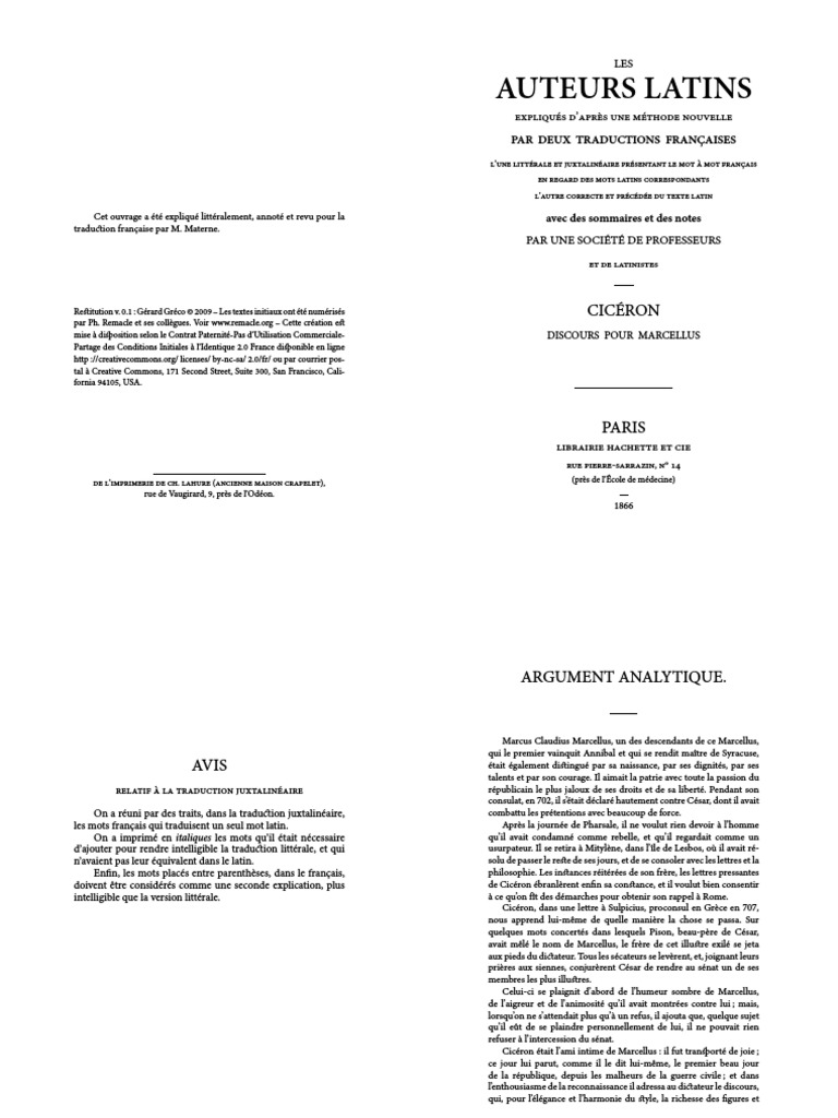 Pro Marcello (Cicero) v2 | PDF | Cicéron | Jules César