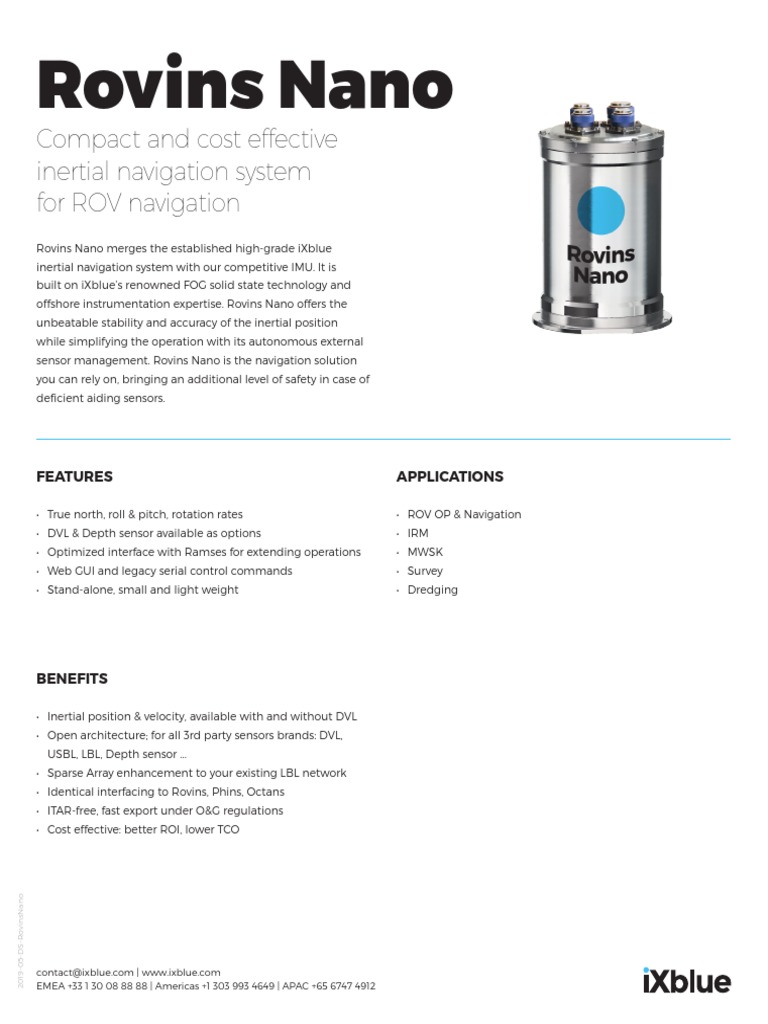 Rovins Nano - Datasheet - Copia | PDF | Inertial Navigation System ...