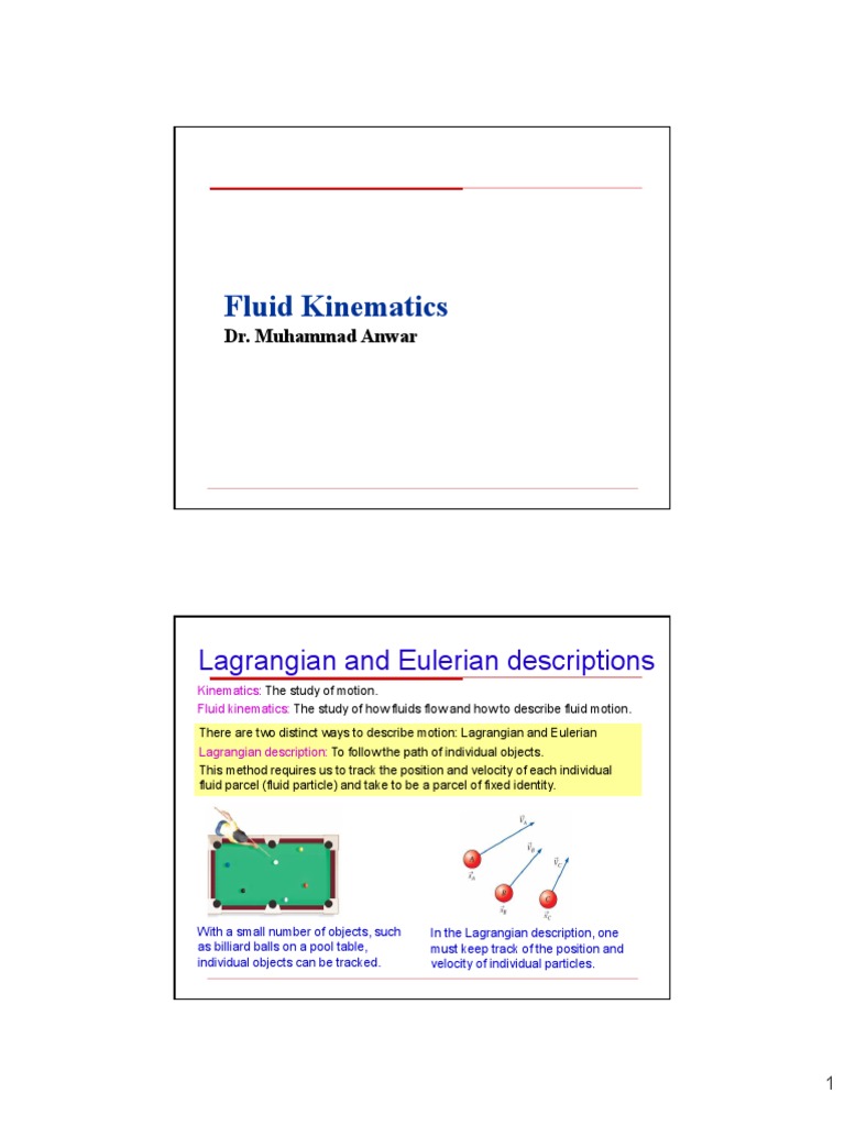 Fluid Kinematics 1 | PDF | Euclidean Vector | Continuum Mechanics Fluid Kinematics 1 | PDF | Euclidean Vector | Continuum Mechanics