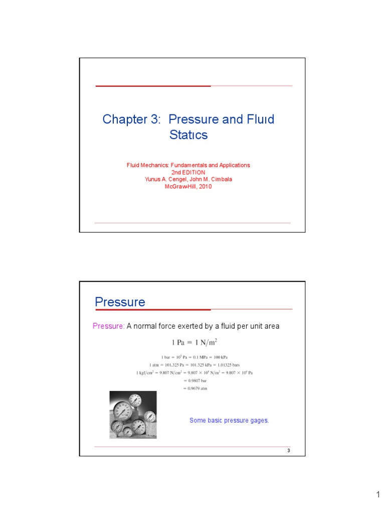 Fluid Statics | Download Free PDF | Buoyancy | Pressure