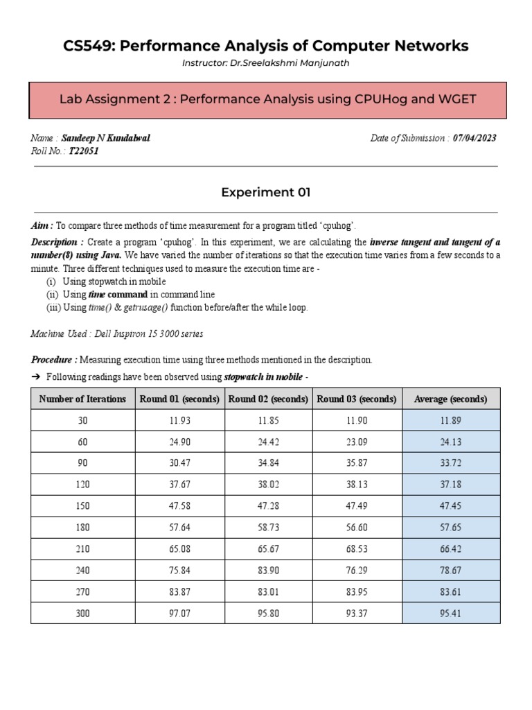 Performance Analysis of Network Throughput | PDF | Bandwidth (Computing) | Computer Programming